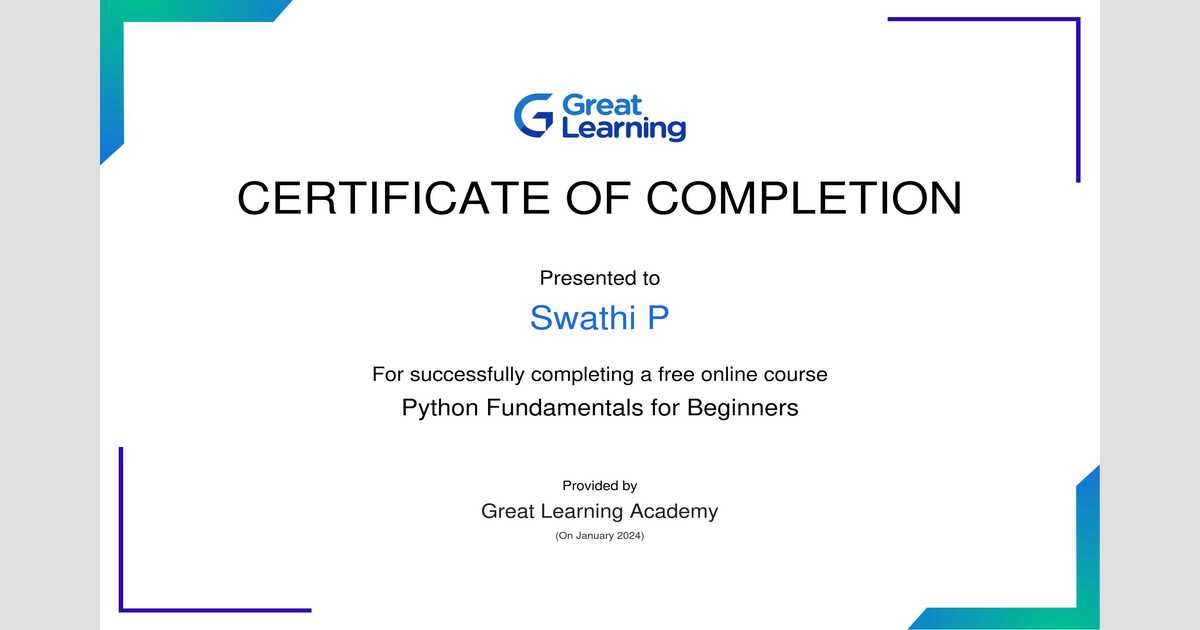 Course Certificate