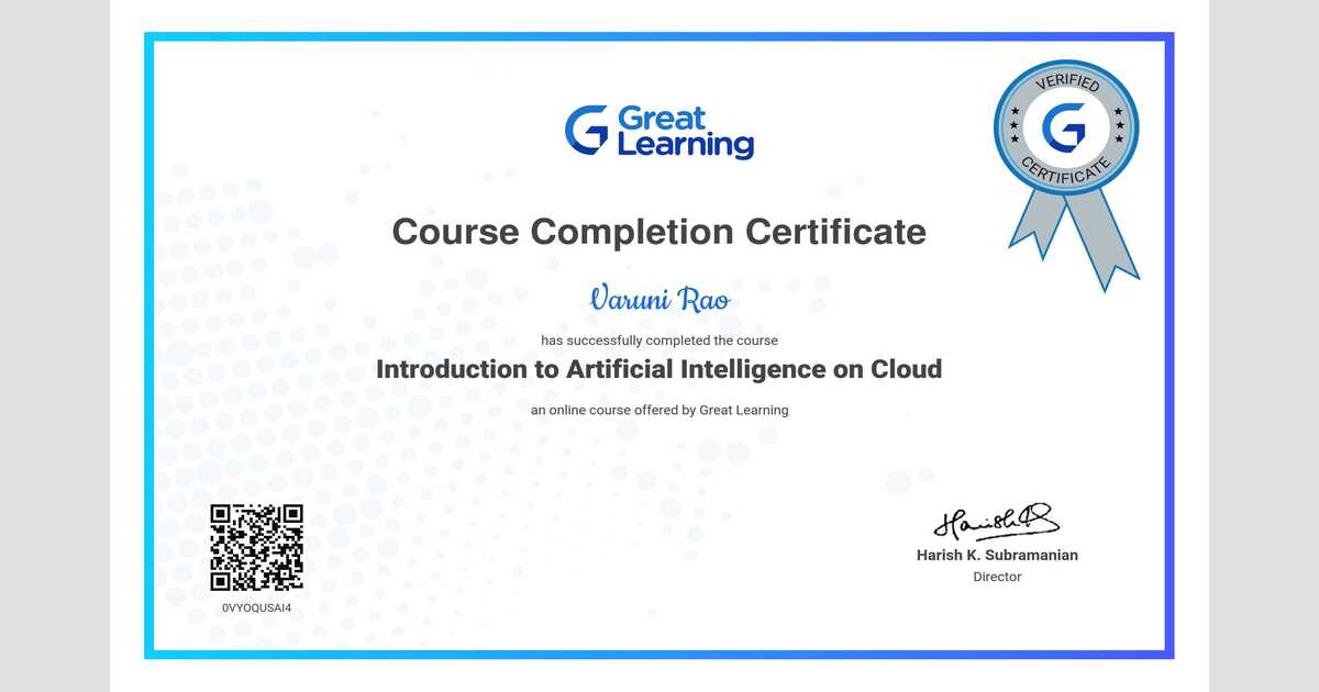 Course Certificate