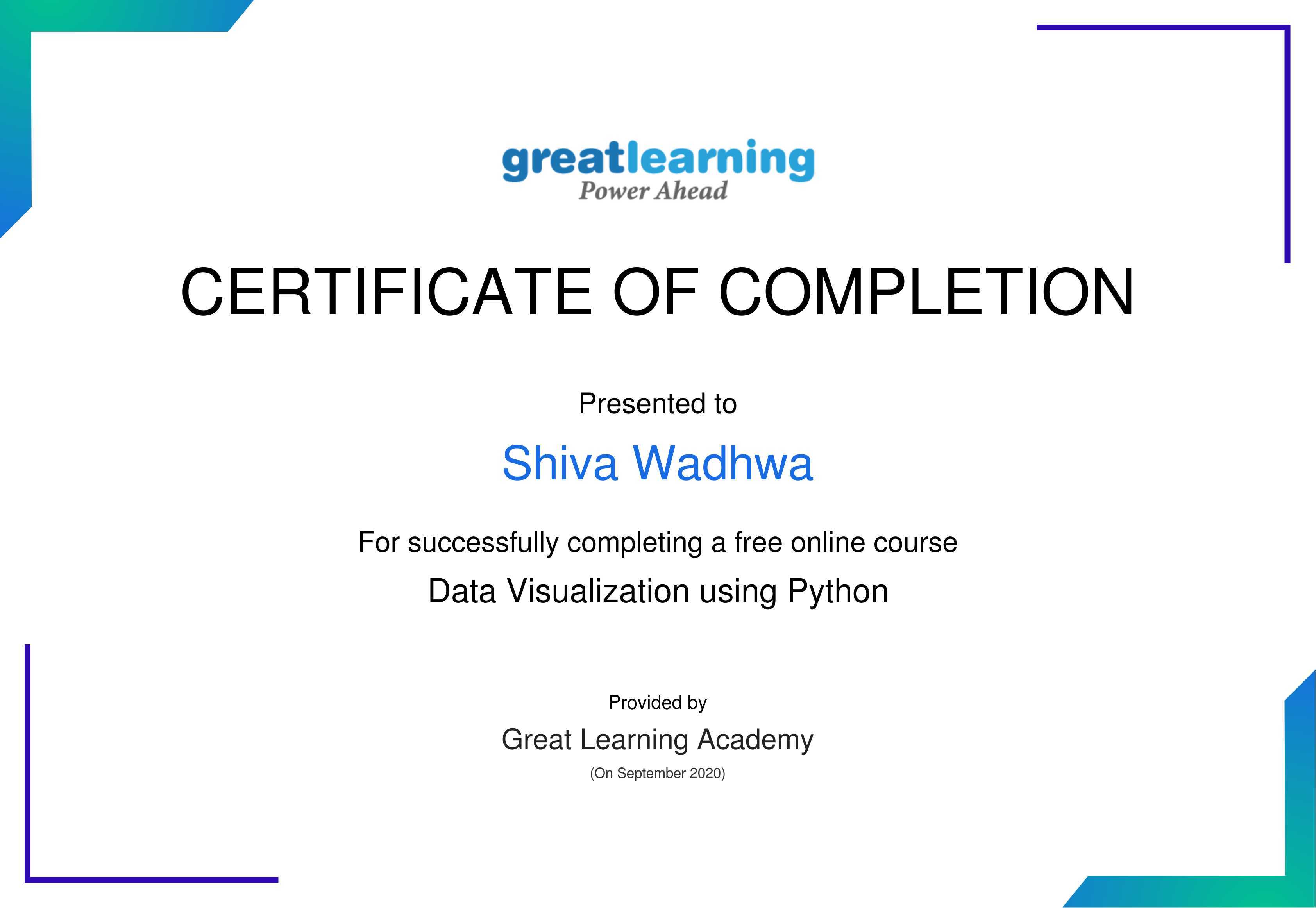 Course Certificate